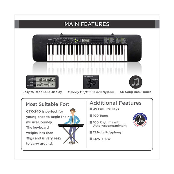Casio CTK-240 Musical Keyboard Best Price in Lebanon – Mobileleb