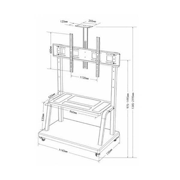 Conqueror Moving Floor Stand with Shelf Price in Lebanon – Mobileleb