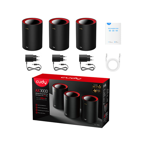 Cudy AX3000 2.5G Dual Band Wi-Fi 6 Mesh 3-Pack - M3000-b Price Lebanon ...