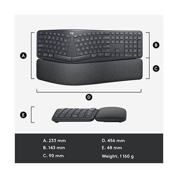 Logitech ERGO K860 Wireless Ergonomic Qwerty Keyboard Price in Lebanon ...