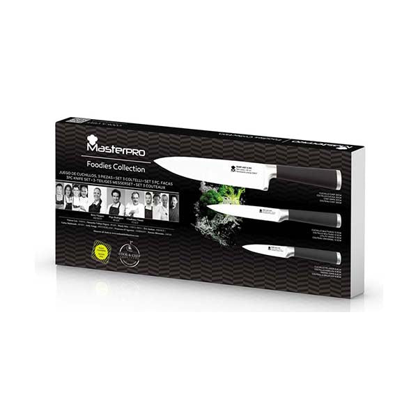 MasterPro, Set Of 3 Stainless Steel Kitchen Knives Price in Lebanon ...