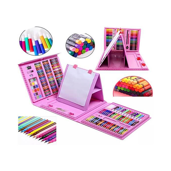 Coloring Set 208 Pieces Double Sided Trifold Easel Price in Lebanon ...