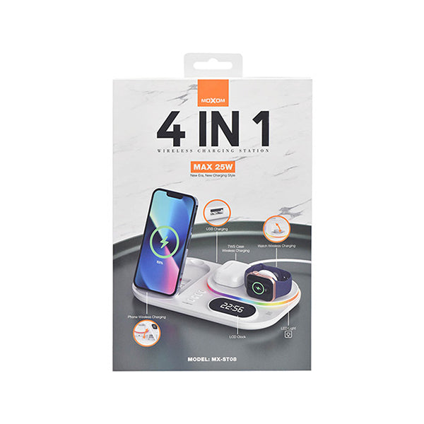Moxom MX-ST08 4 in 1 Wireless Charging Station Price in Lebanon – Mobileleb